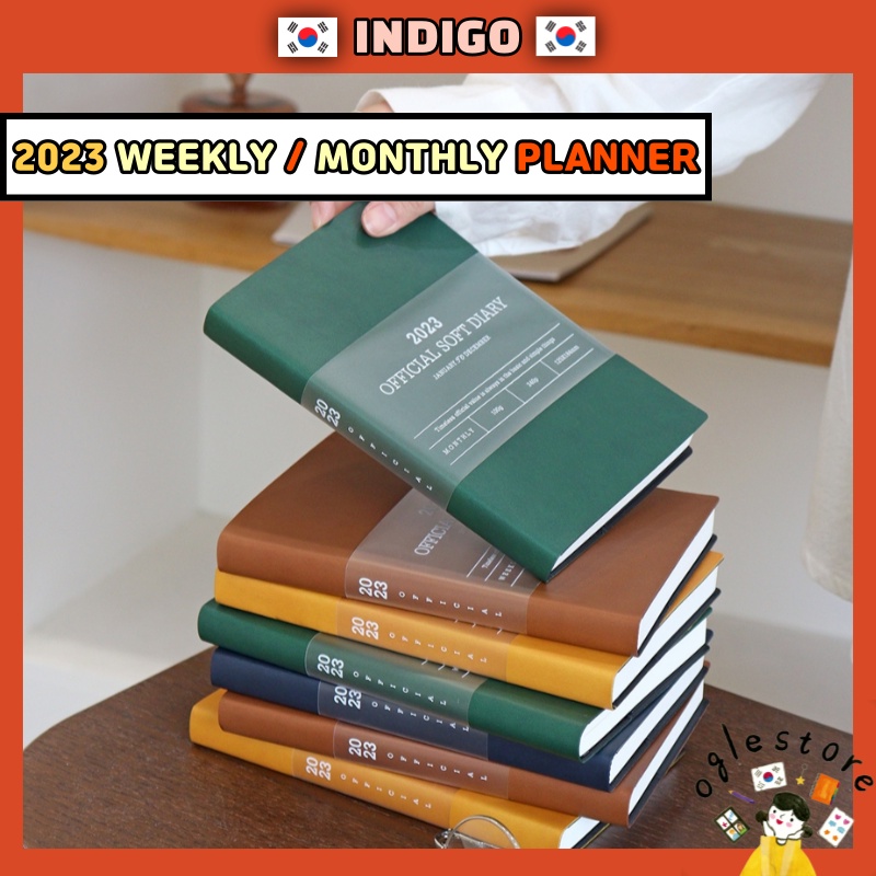 2023 Weekly Diary 2023 Monthly Diary BUJO Soft Leather Cover Korean ...