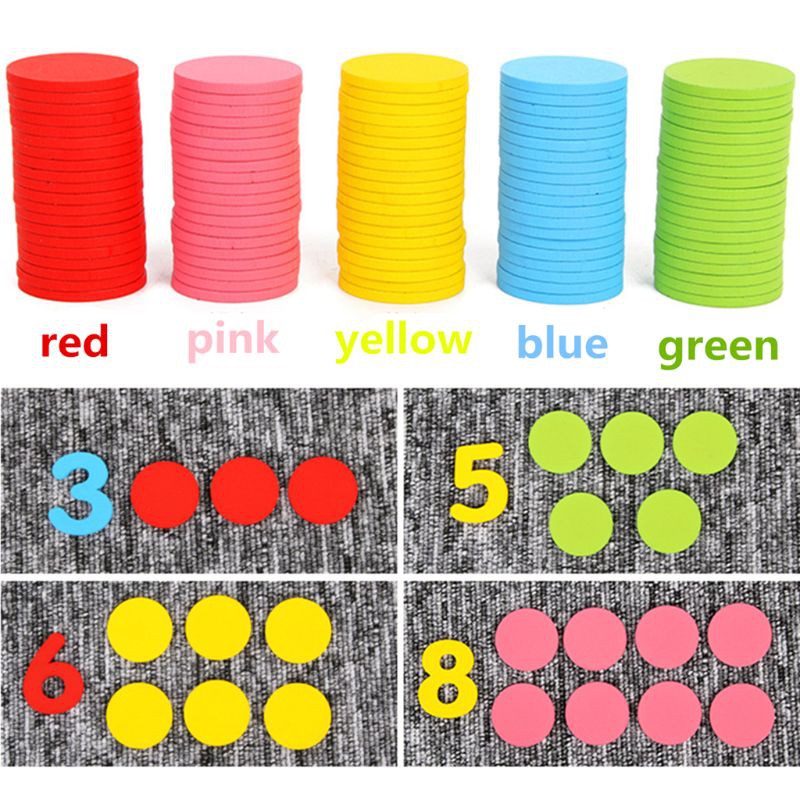 ★TOY♣ 117Pcs Counters Counting Chips 30mm Mixed Math Toy For Bingo ...