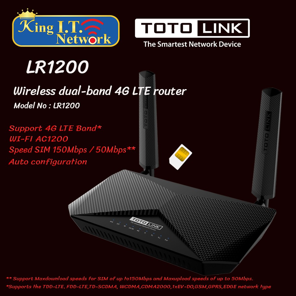 LR1200 Wireless dual-band 4G LTE router (KINGIT) - premiumnetwork ...