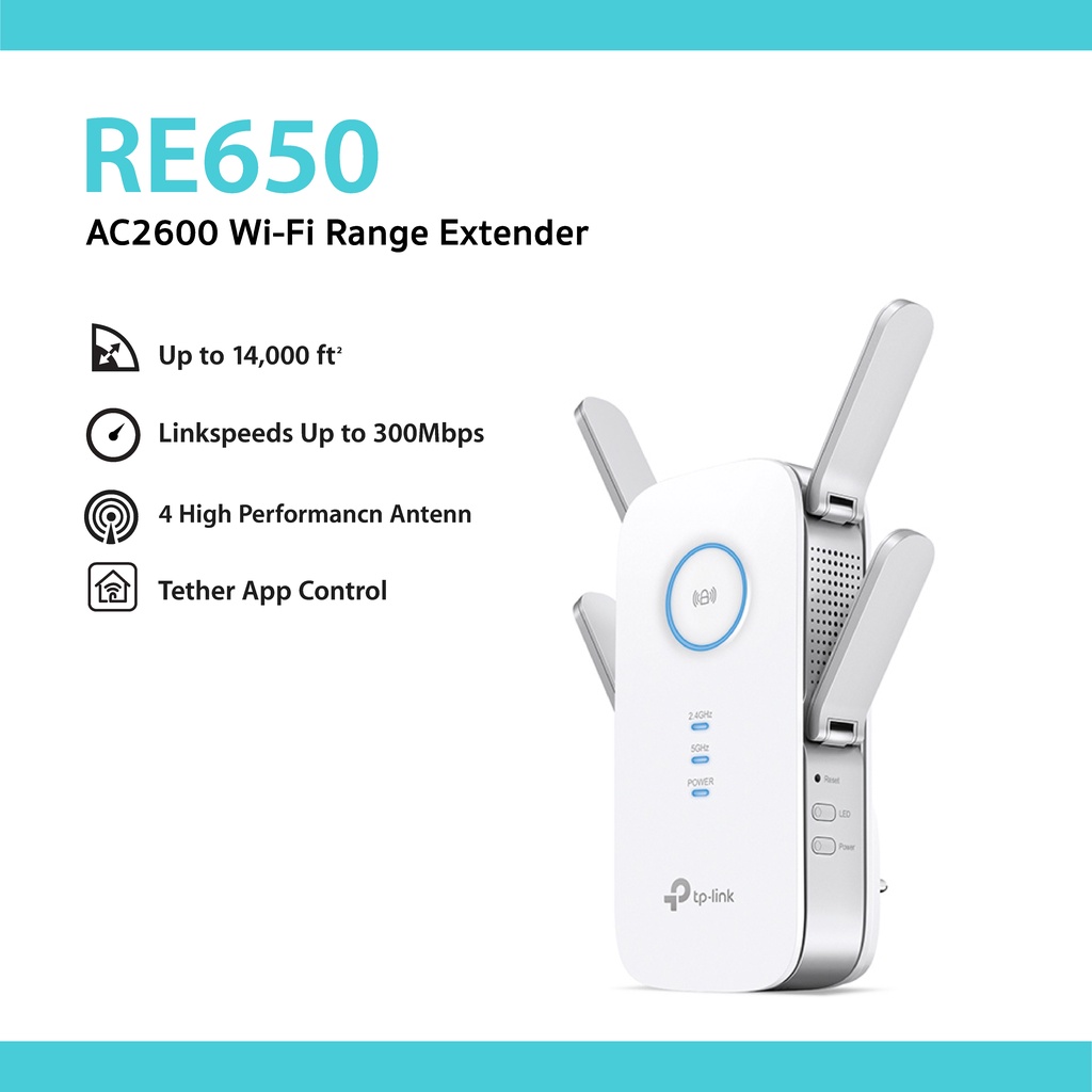 TP-Link RE650 AC2600 Wi-Fi Range Extender อุปกรณ์ขยายสัญญาณ WiFi ...