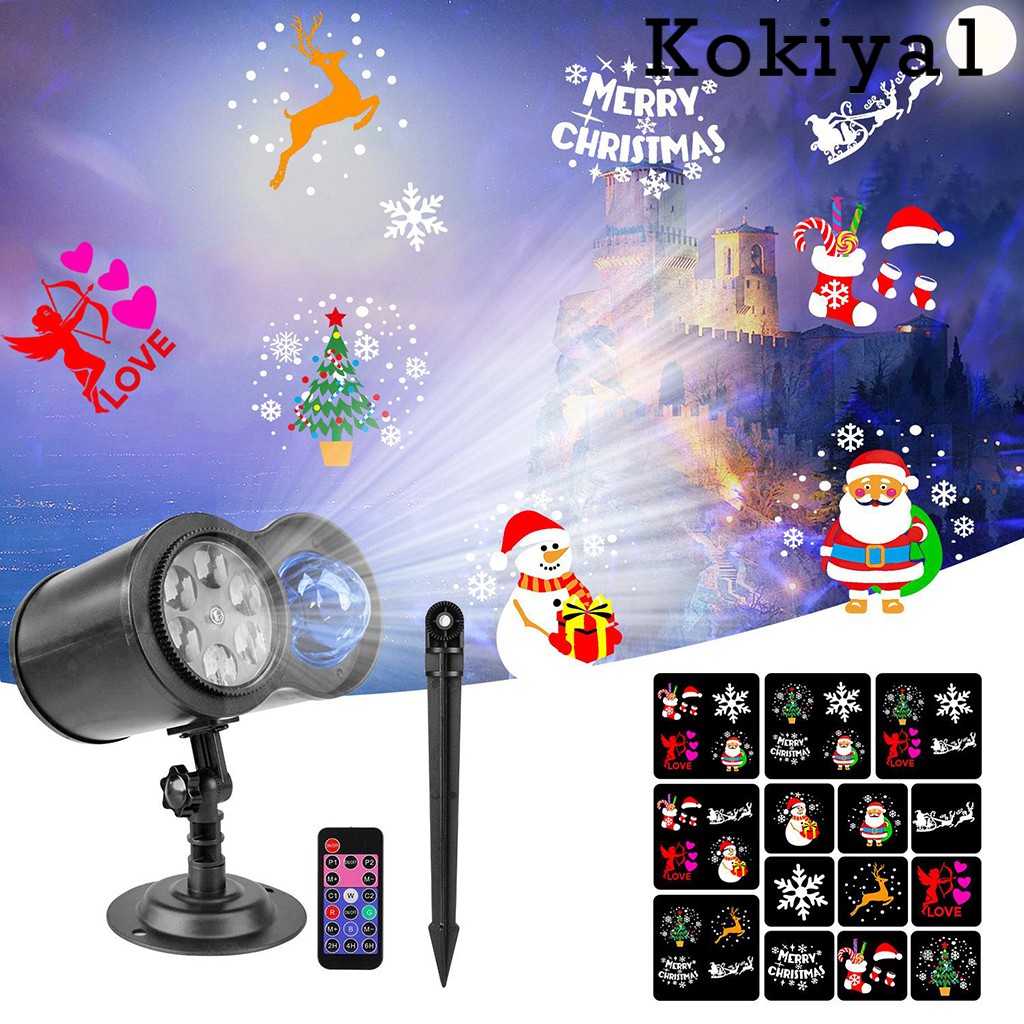 [HOT] Christmas Snowflake Rotating Projectors Lights Remote Control ...