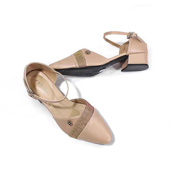 Penne A666 รองเท้าส้นสูงหัวแลม รองเท้ารัดส้น รองเท้าแฟชั่นผู้หญิง ...