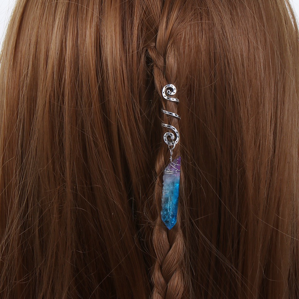 SOLIGHTER Party Hair Dread Braids Statement Hair Ring Clip with Raw ...