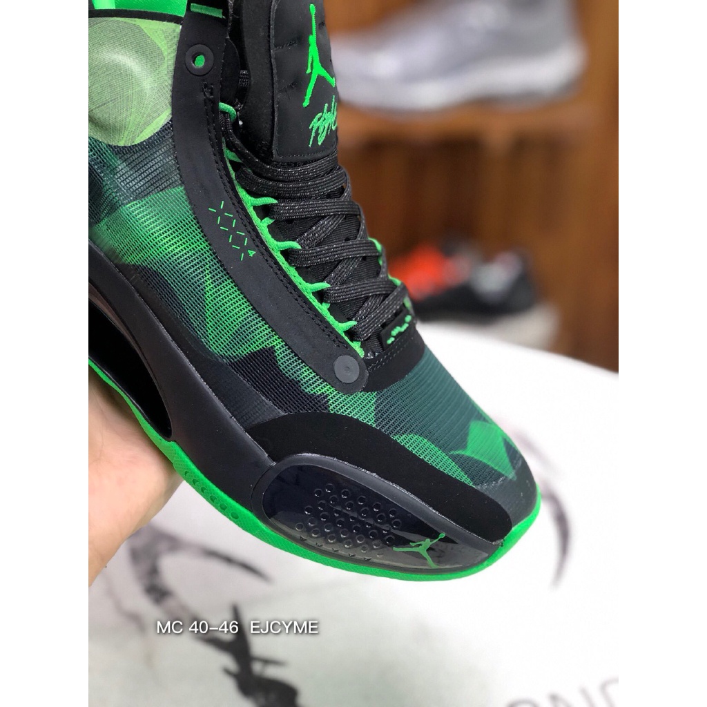 ของแท้ จัดส่งฟรี Nike Air Jordan 34 AJ34 รองเท้าบาสเก็ตบอล รองเท้ากีฬา (สีเขียว)6226 - 87isl1gdb ...