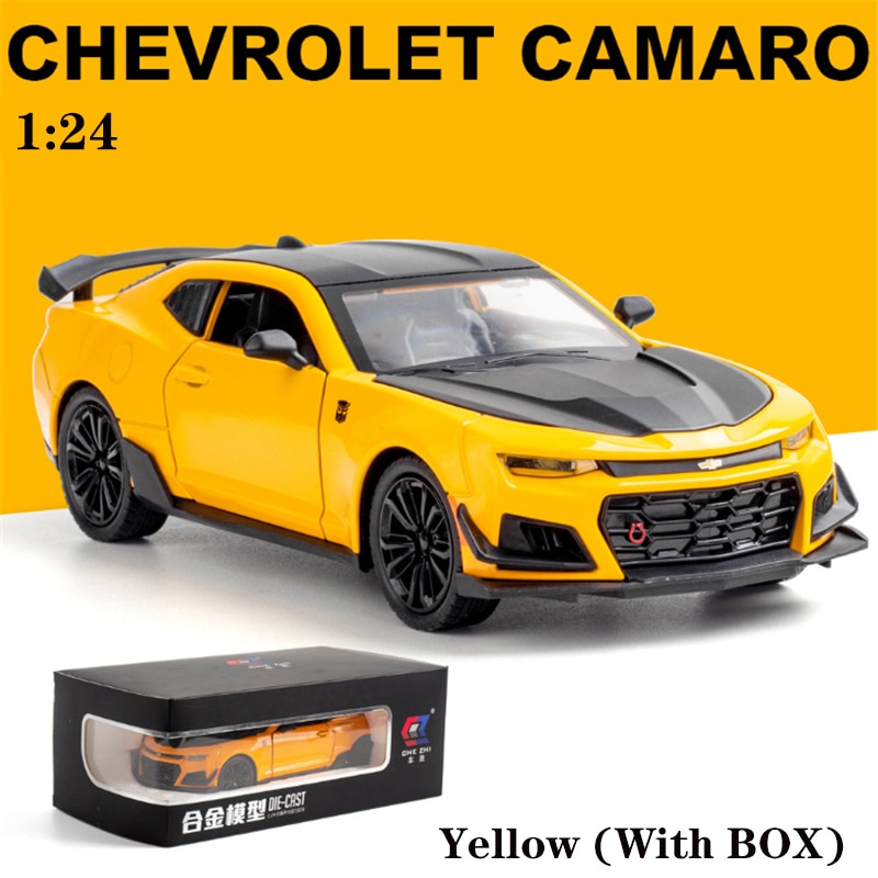 1/24 Alloy Die Cast Camaro Sorts Car Model Toy Vehicle Simulation Sound ...