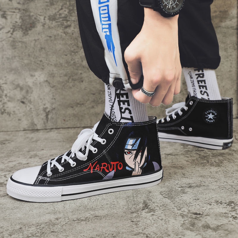 รองเท้าอินเทรนด์อะนิเมะ Naruto Ferret รองเท้าผู้ชาย High-Top All-Match ...