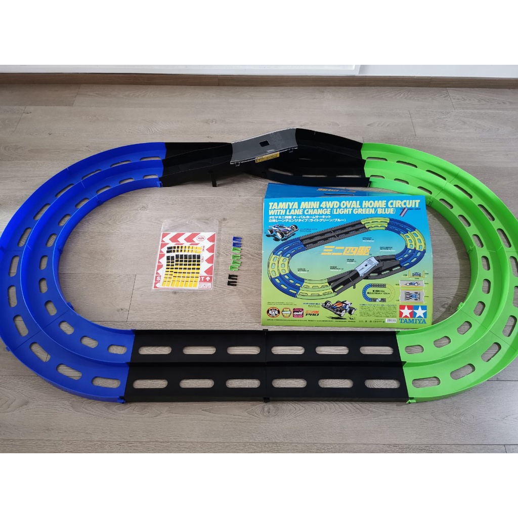 TAMIYA 69569 Jr Oval Home Circuit WLane Change L.GreenBlue - limpitukpol - ThaiPick