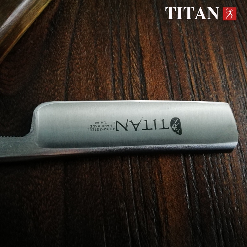 Titan Green sandalwood handle old fashioned straight razor for men free ...