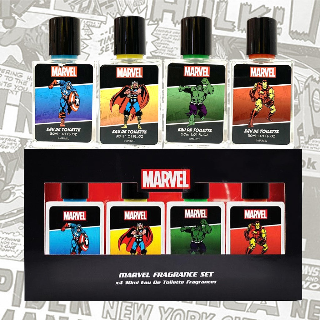 MARVEL Fragrance Set 30ml.x4 ชุดเซ็ตสเปรย์น้ำหอมลิขสิทธิ์แท้จากมาร์เวล ...