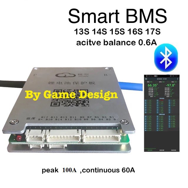 Smart BMS 13-17S 60A มี Active Balance ในต้วยี่ห้อ Jikong รองรับ ...