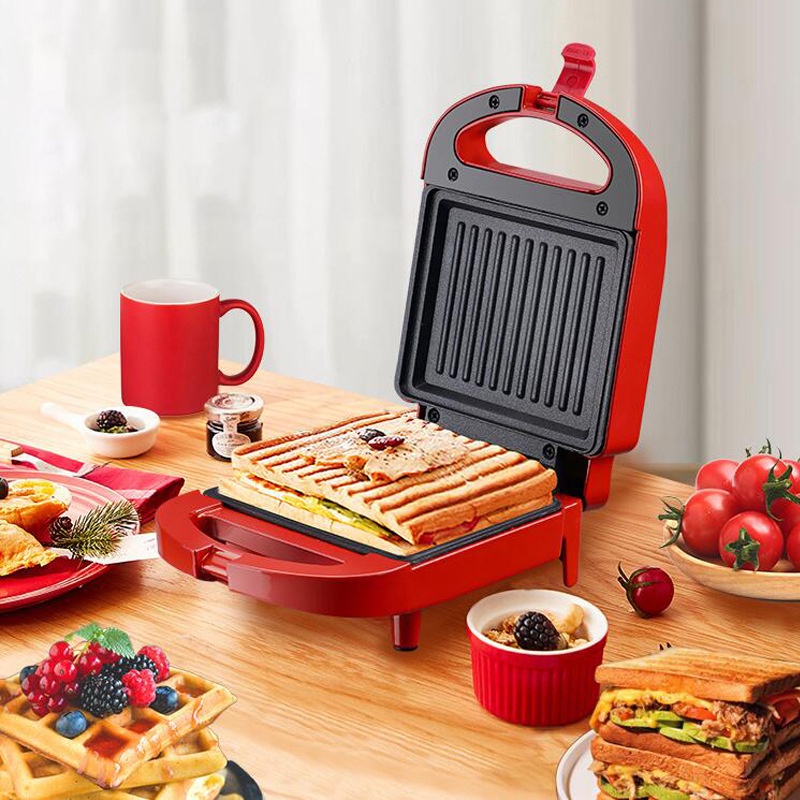 Mini Electric Double Layer Heating Waffle Maker Sandwich Bread Toaste ...