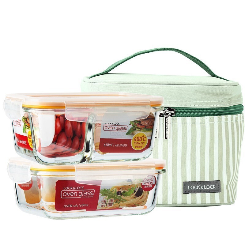 LockLock(LockLock)Crisper Set Sealed Refrigerator Microwave Oven Bento ...