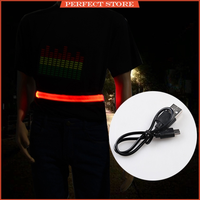 USB Rechargeable LED Belt Flash Safety Light Belt for Runner ...