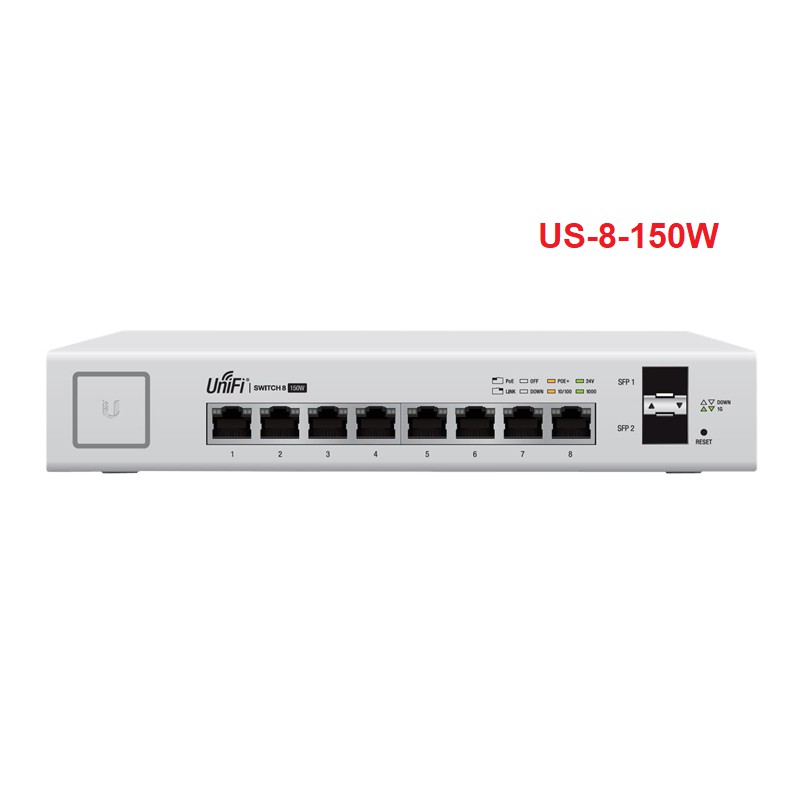 Unifi Switch US-8-150W L2-Managed Gigabit POE Switch 8 Port, POE 802 ...