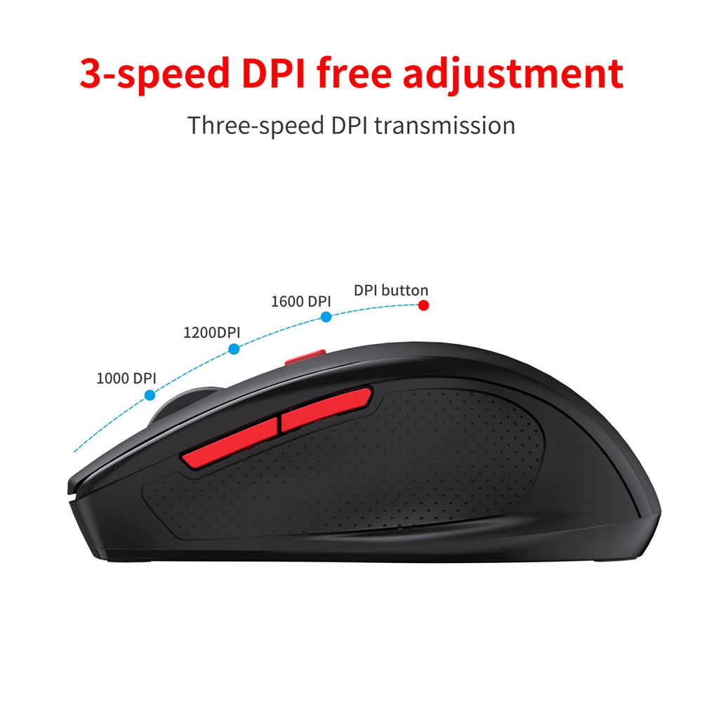 เมาส์ The New 2.4G Office USB Wireless Mouse 6 Buttons 1600DI ...