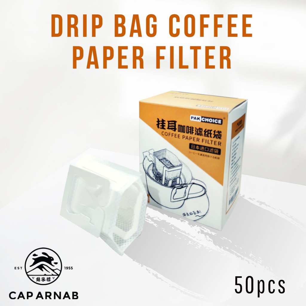 Drip Bag Coffee Paper Filter 50pcs Disposable Hanging Ear Pour Over ...