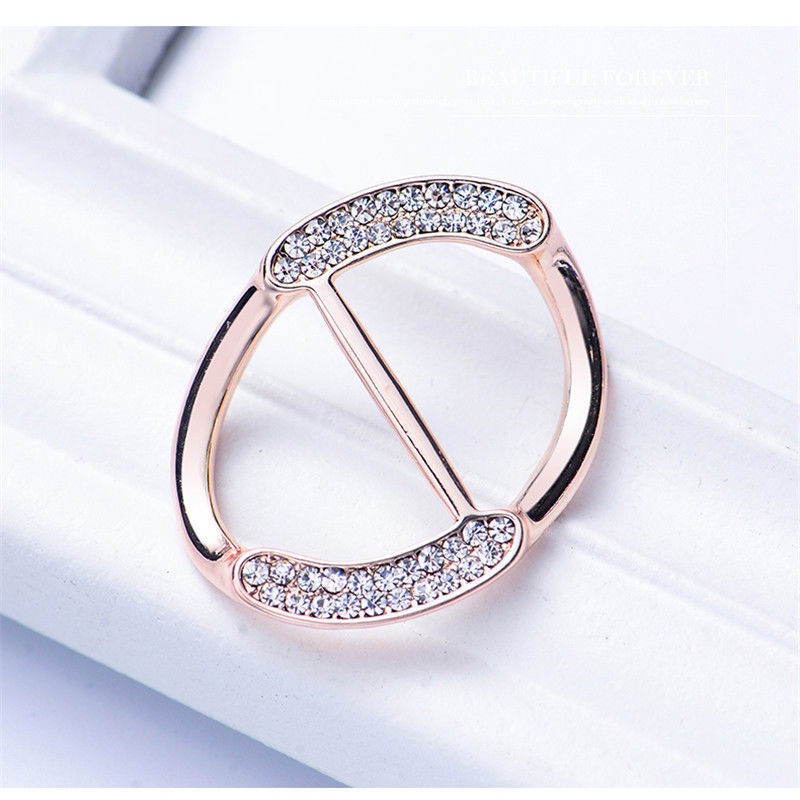 Silk scarf buckle wild high-end simple dual-use corner knotted buckle ...