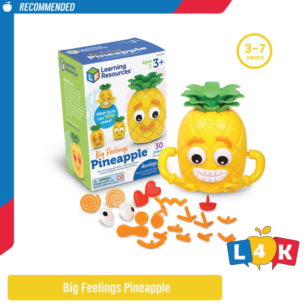 L4K Learning Resources Big Feelings Pineapple สับปะรด เรียนรู้อารมณ์ ทักษะสังคม 3-7 ปี พร้อมส่ง ...