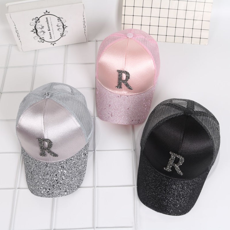 Summer Adjustable Hip Hop Hats Women Streetwear Shining Baseball Caps ...