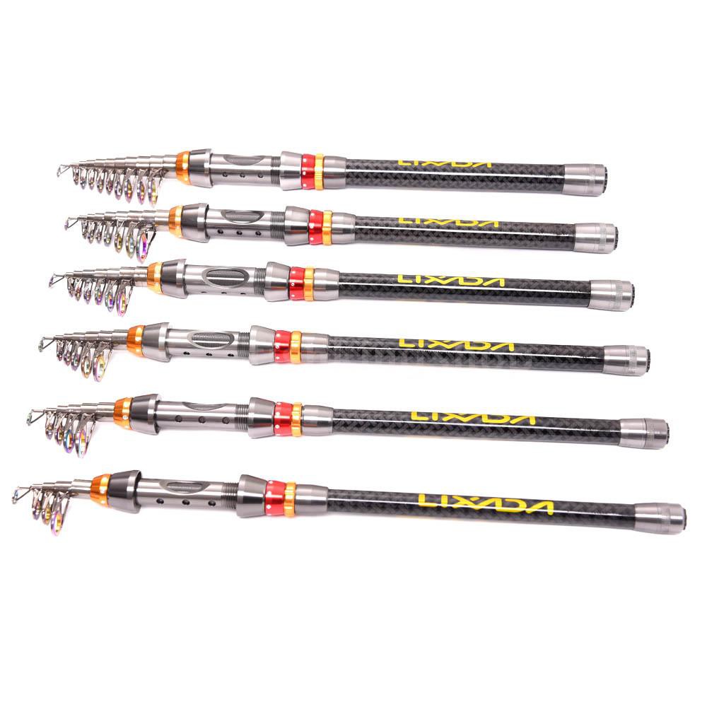 FHYGLixada Telescopic Fishing Rod and Reel Combo Full Kit Carbon Fiber ...