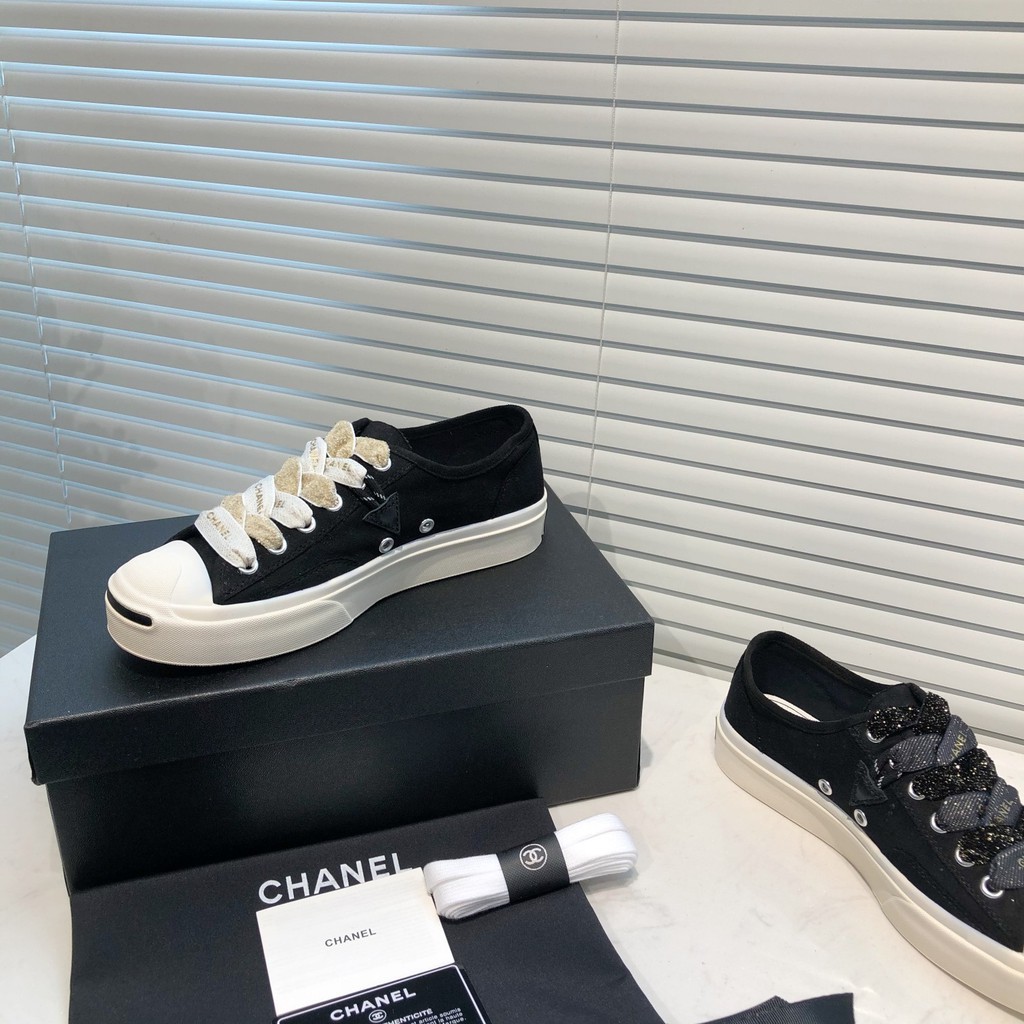 CHANEL X CONVERSE รองเท้าผู้หญิงรุ่น Jack Purcell ซีรีส์คลาสสิกปี 1970 ...
