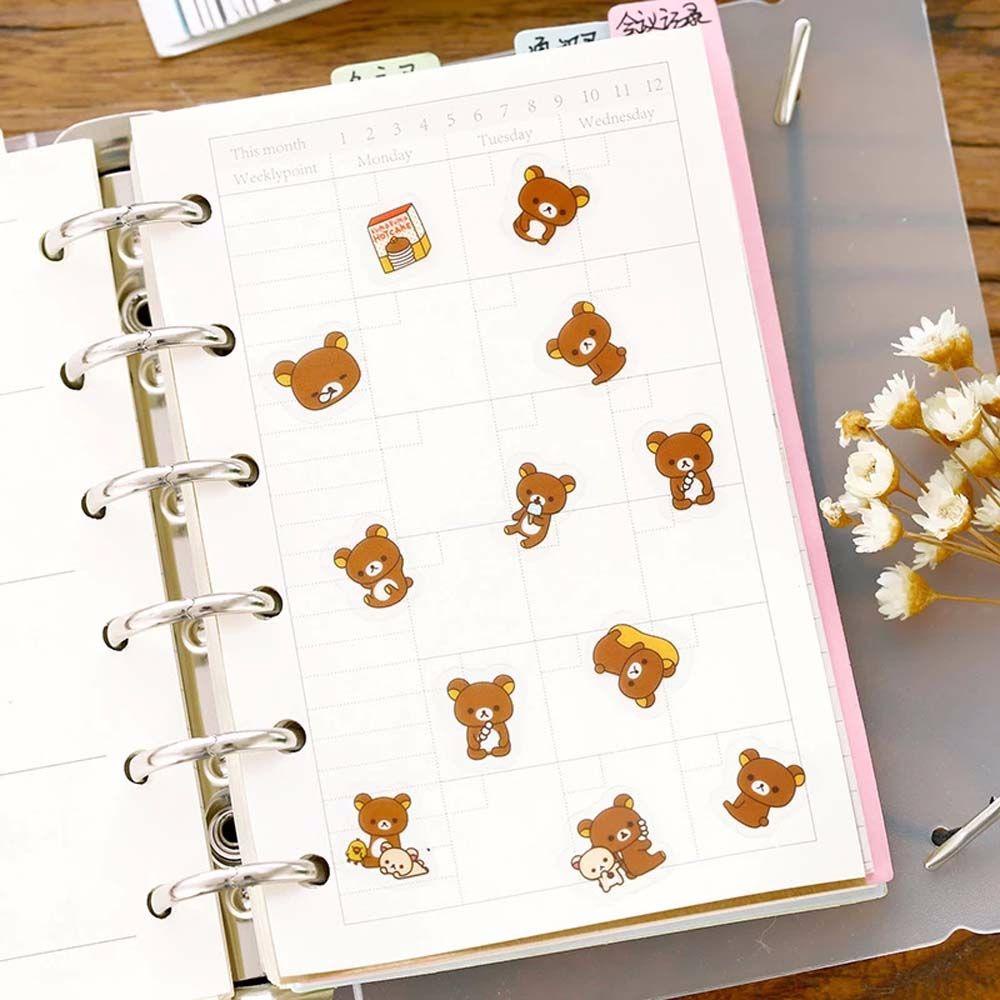 KENTON Cute Rilakkuma Stickers Album Cartoon Stickers Bear Stickers ...
