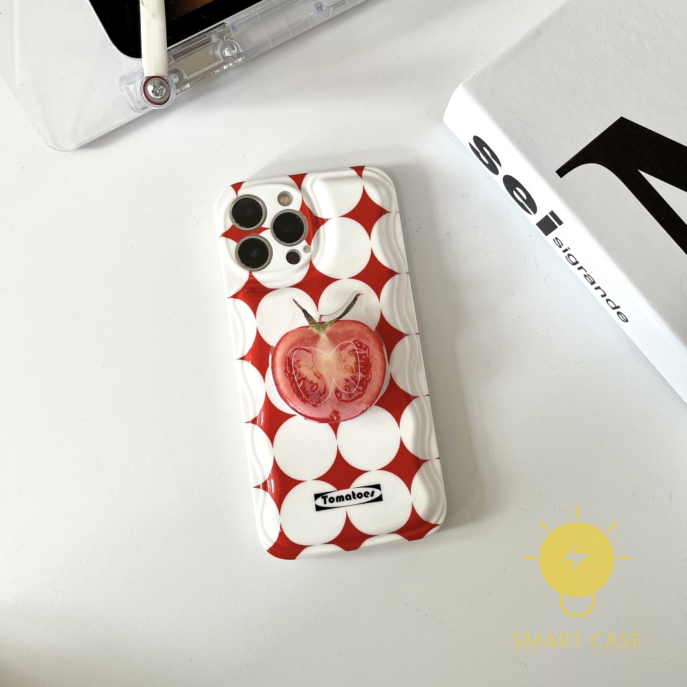 For เคสไอโฟน 13 Pro Max Airbag IMD with Tomato Popsocket เคส Phone Case ...