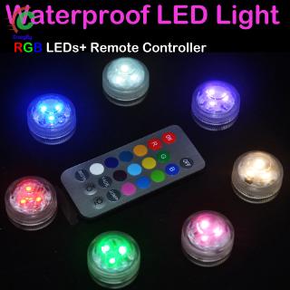 Wireless Remote Control LED Multi Color Spotlight Waterproof Party Lamp ...