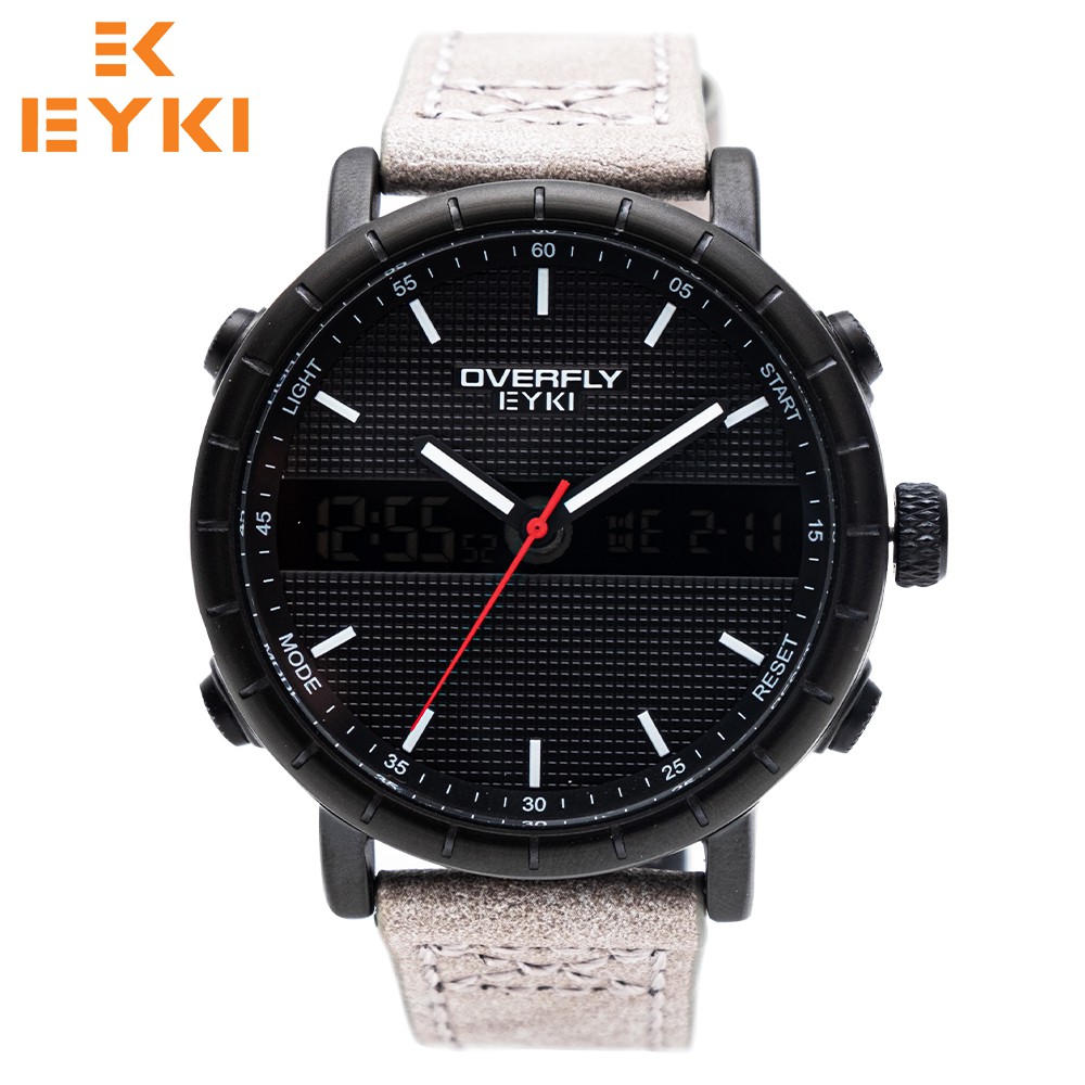 OVERFLY EYKI โอเวอร์ฟาย อิกิ นาฬิกาข้อมือผู้ชาย 2ระบบ ดิจิตอลและเข็ม ...