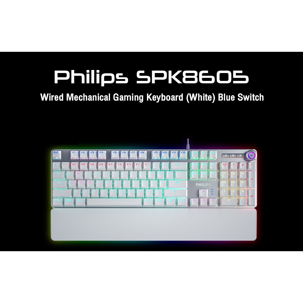 คีย์บอร์ดไทย - อังกฤษ ฟิลิปส์ Philips รุ่น SPK8605 SPK8404 สีดำสีขาว มี ...