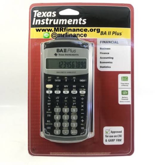 Texas Instruments BA II PLUS เครื่องคิดเลขการเงิน สภาพดี มือ2 ขายต่อถูก ...