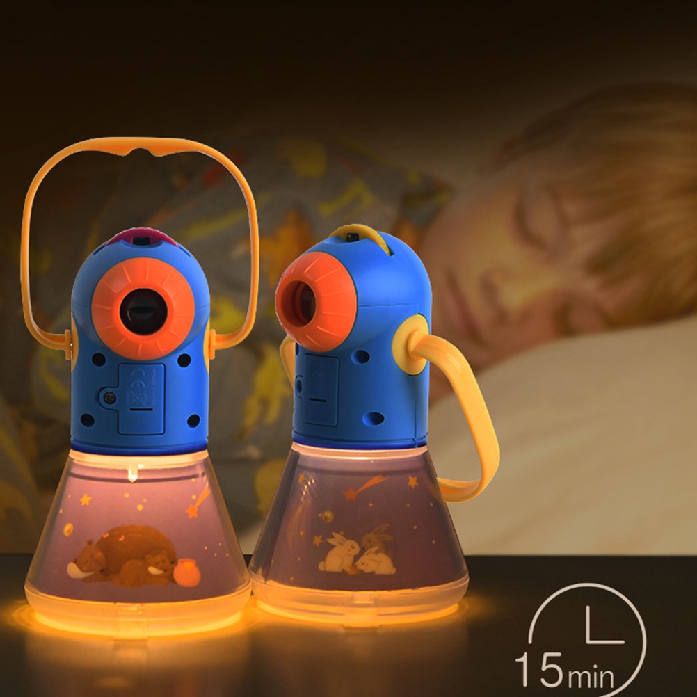 Baby Kids Sleeping Story Flashlight Projector Slide Toy Mini Theater ...