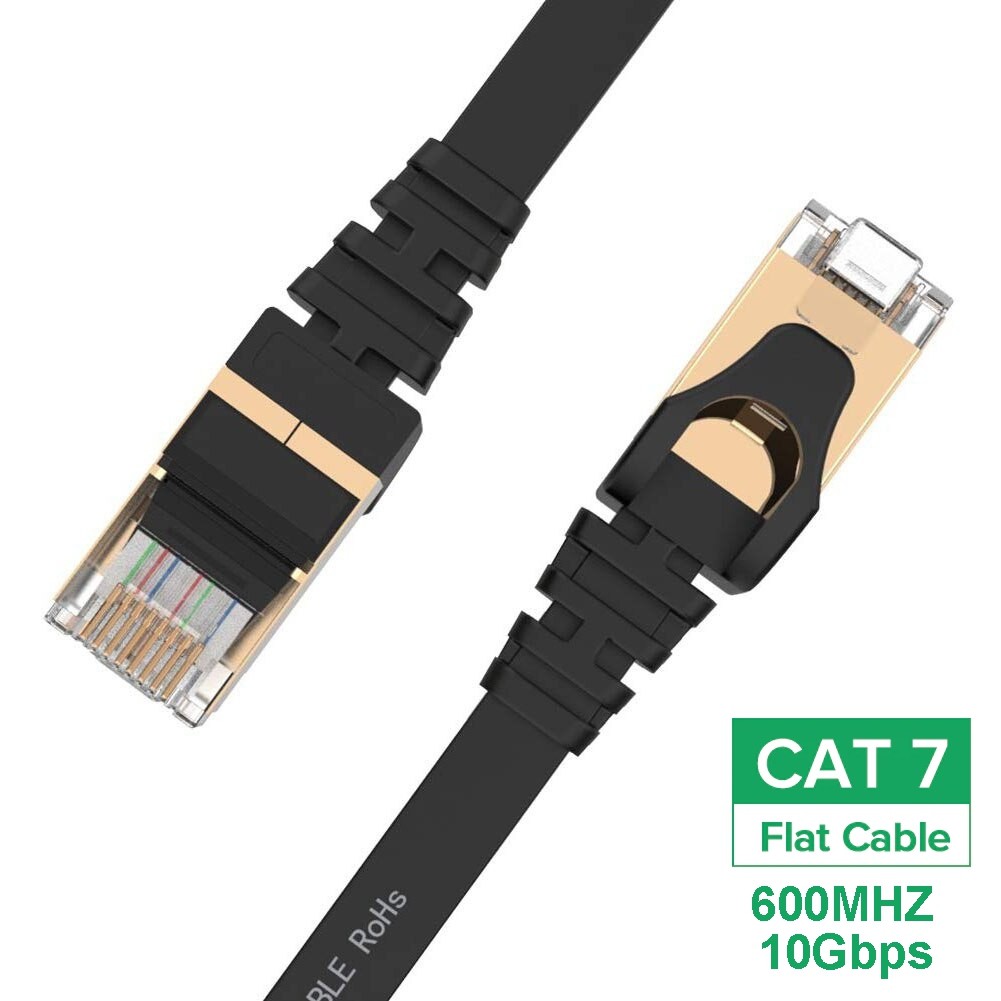 HotSale！ สายแลน CAT 7 FLAT/FTP แบบแบน สายต่อเน็ต LAN Cable CAT 7 ...