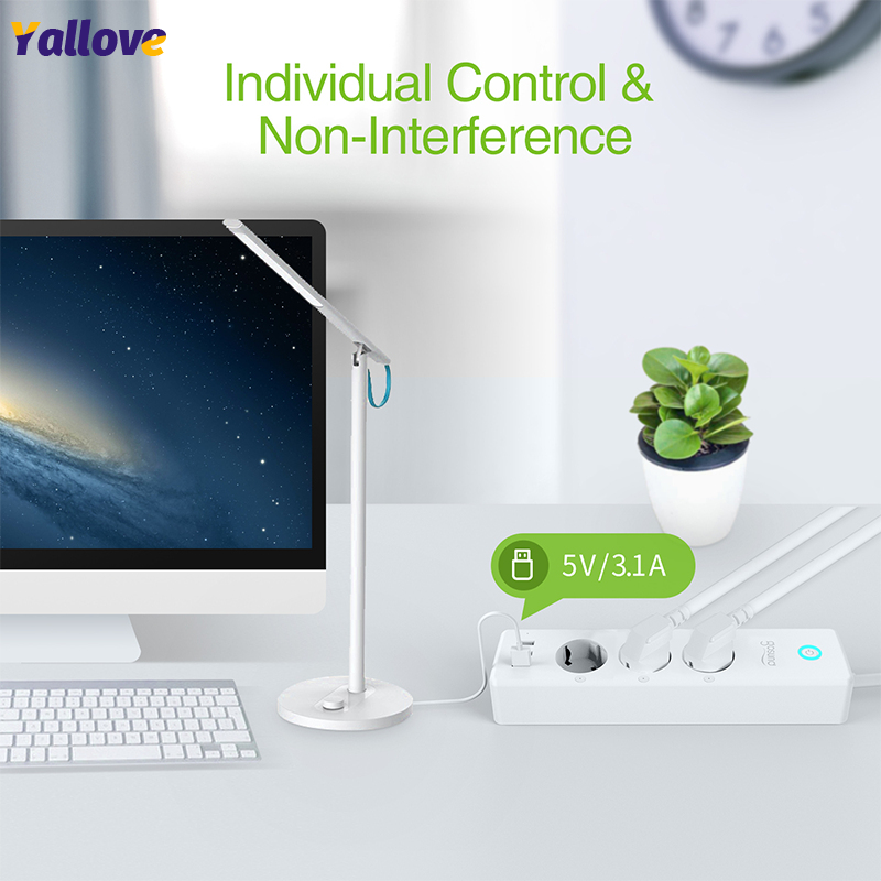 Smart Power Ruler Source 6 Socket 16A Output Multiple Plug with Alexa ...