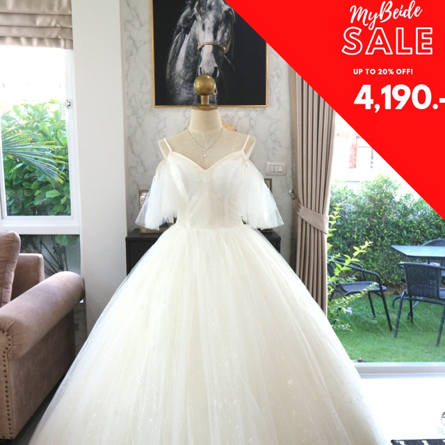 ชุดเจ้าสาว size SML สายเดี่ยวมุ้งมิ้ง(งานใหม่มือหนึ่ง) ช ตัวชุดฟูสวยงาม ...