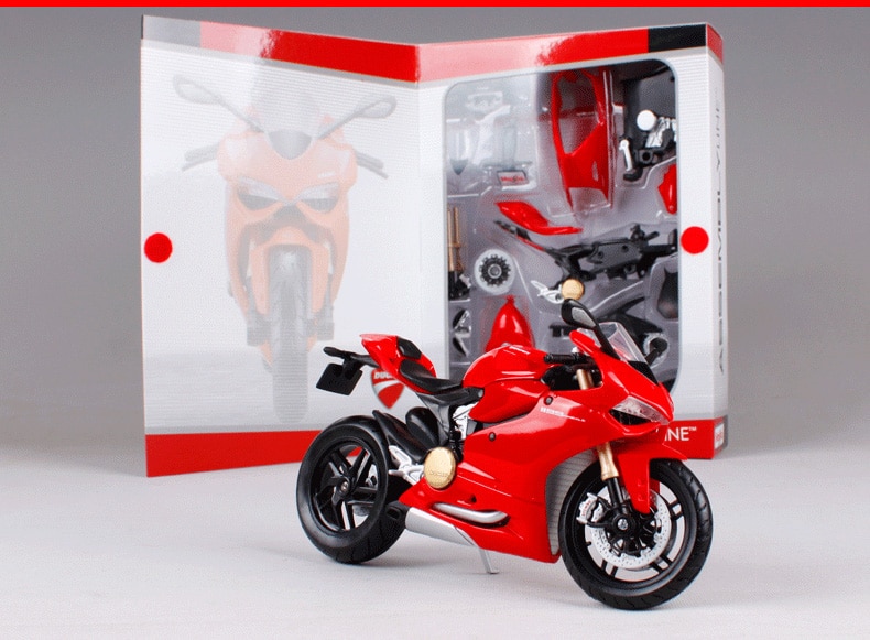 112 Maisto Ducati 1199 Motorcycle Toy Alloy Assembled Motor Car Vehicle ...