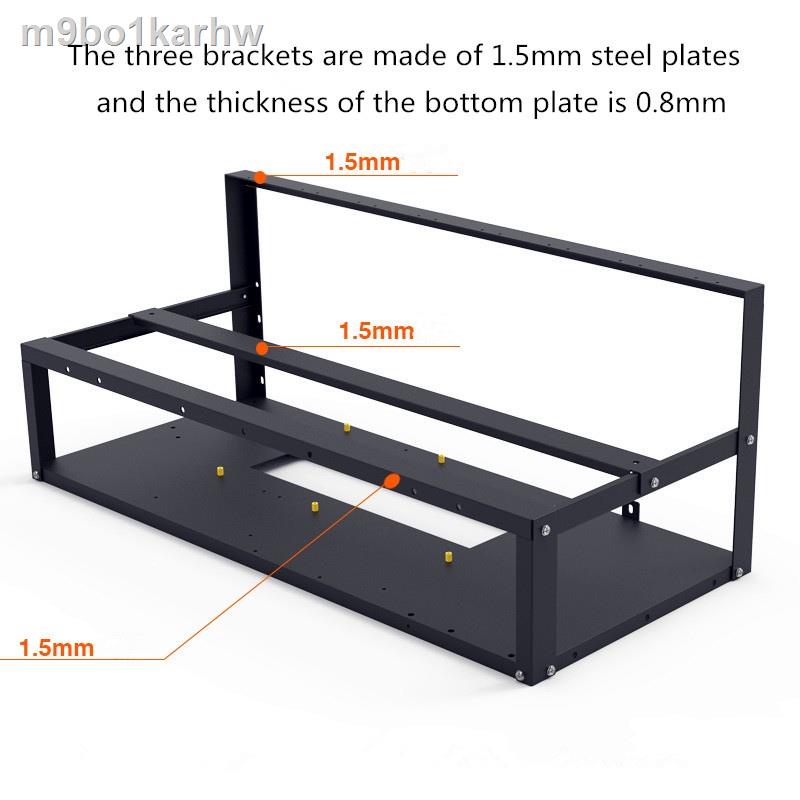 6 8 12GPU Steel Open Air Miner Mining Frame Rig Case Rack with Multi ...
