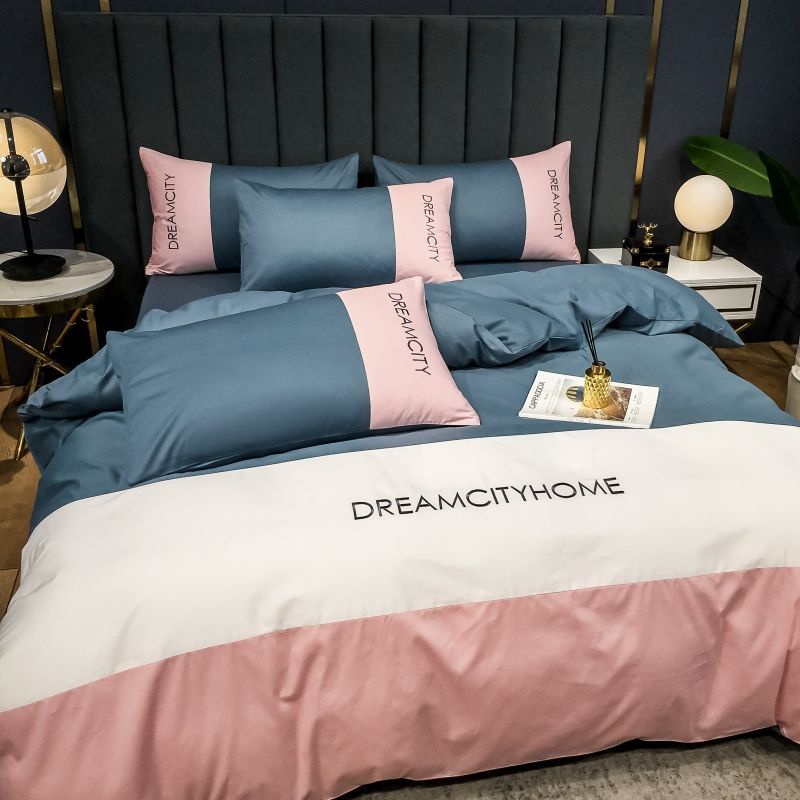 European Entry Lux Four-Piece Cotton Set60Simple Bedding Double All ...