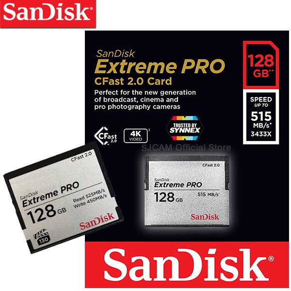 SANDISK EXTREME PRO CFAST 2.0 128GB CompactFlash CF (SDCFSP_128G_G46B) เมมโมรี่ การ์ด แซนดิส ...