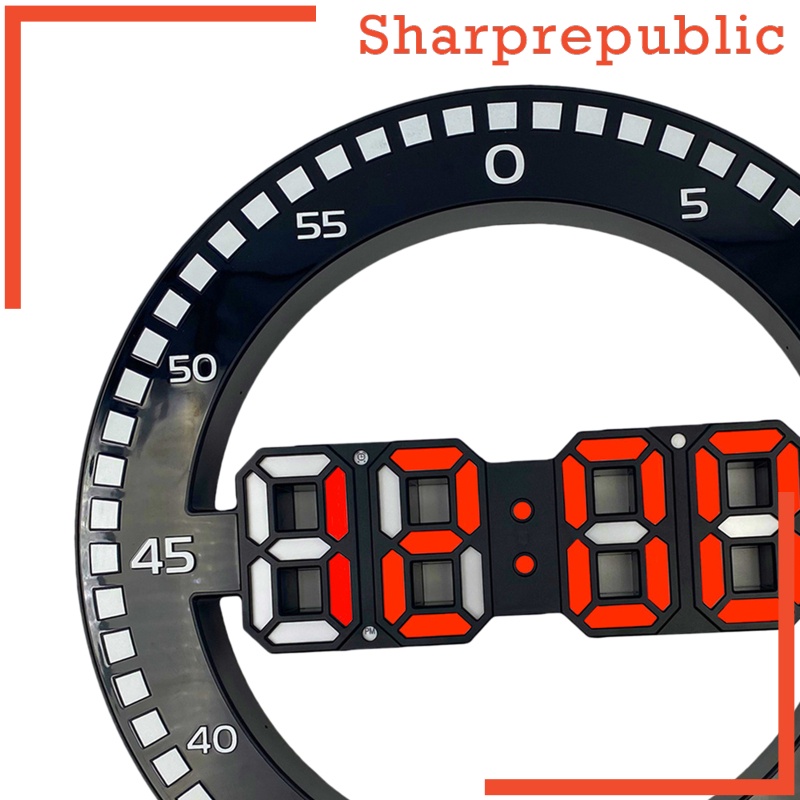 [SHARPREPUBLIC]LED Light Digital Wall Clock,Creative USB Electronic ...