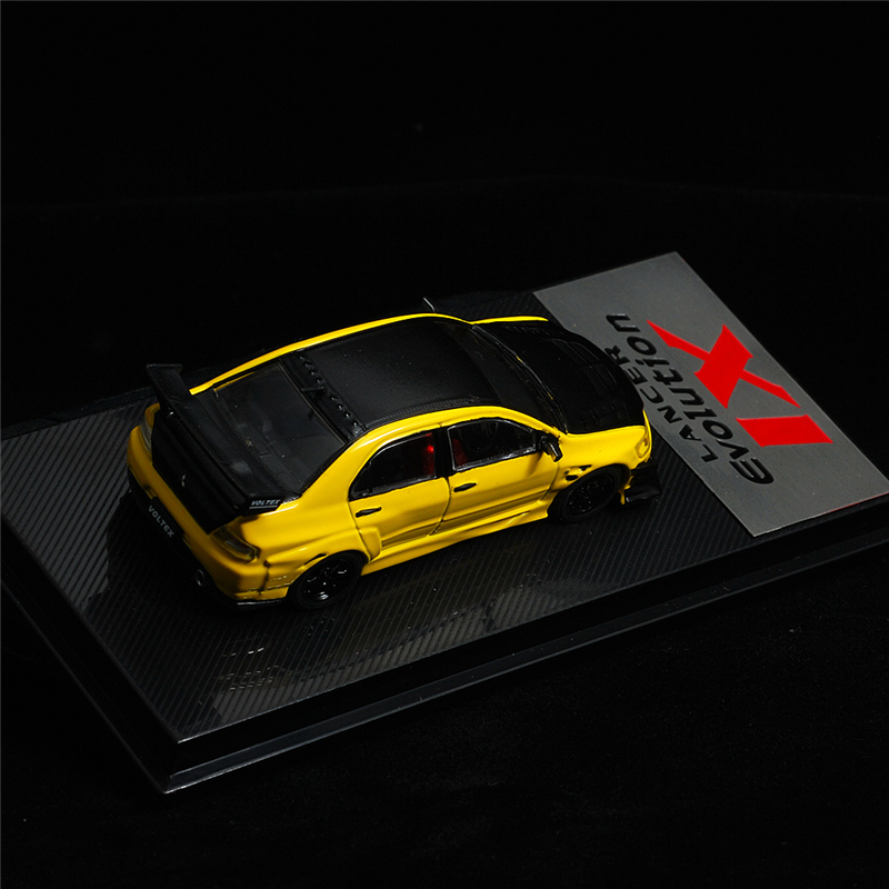 CM Model 164 Mitsubishi Lancer EVO IX yellow black carbon Diecast Model Car RBDZ ...