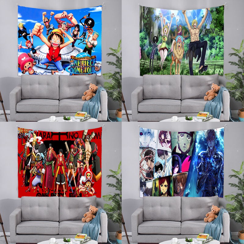 Luffy One Piece Background Cloth Ins Wall Naruto Bedroom Decoration ...