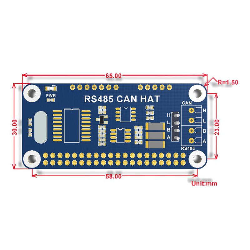 อุปกรณ์เสริมสําหรับ Raspberry Pi 4Th Generation 3B + บอร์ดขยาย Rs485 Spi Can Bus Ule - yhumh003 ...