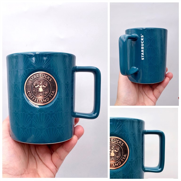 Starbucks Cup 2020 Deep Sea Blue Lake Blue Shell Bronze Black Mug ...