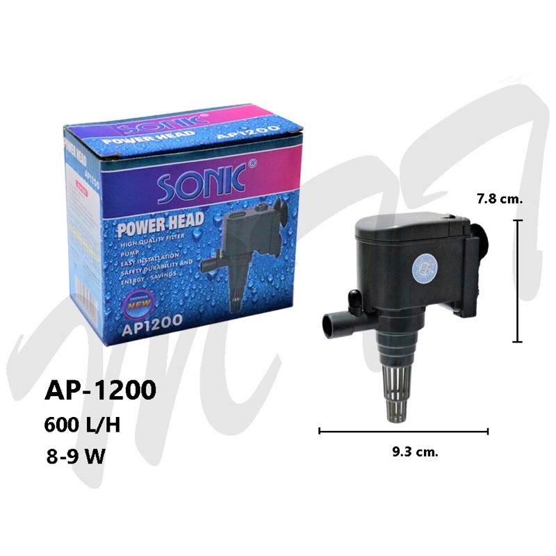 ปั๊มน้ำตู้ปลา Aquarium pond water pump SONIC AP-600 AP-1000 AP-1200 AP-1600 AP-2500 AP-3000 AP ...