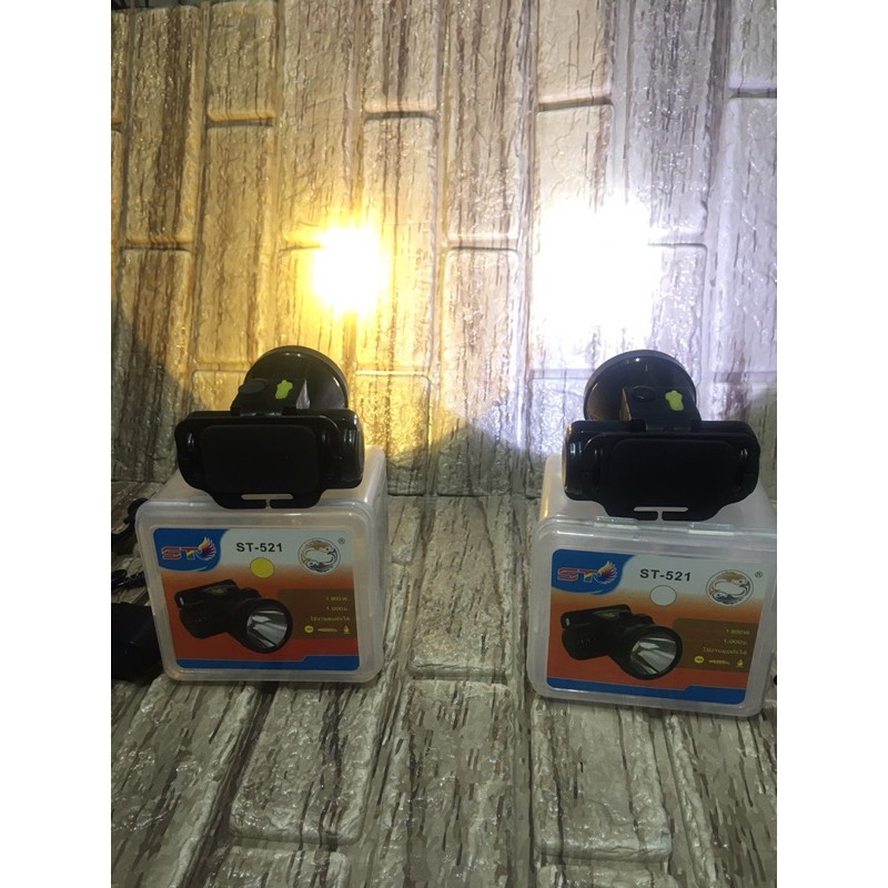 ไฟฉายคาดหัว แบตเตอรี่ลิเธียม ST 552 ปรับหรี่ ST 521 ปุ่มกดขนาดเล็ก ไฟฉายติดศรีษะ หัวไฟ กรีดยาง ...