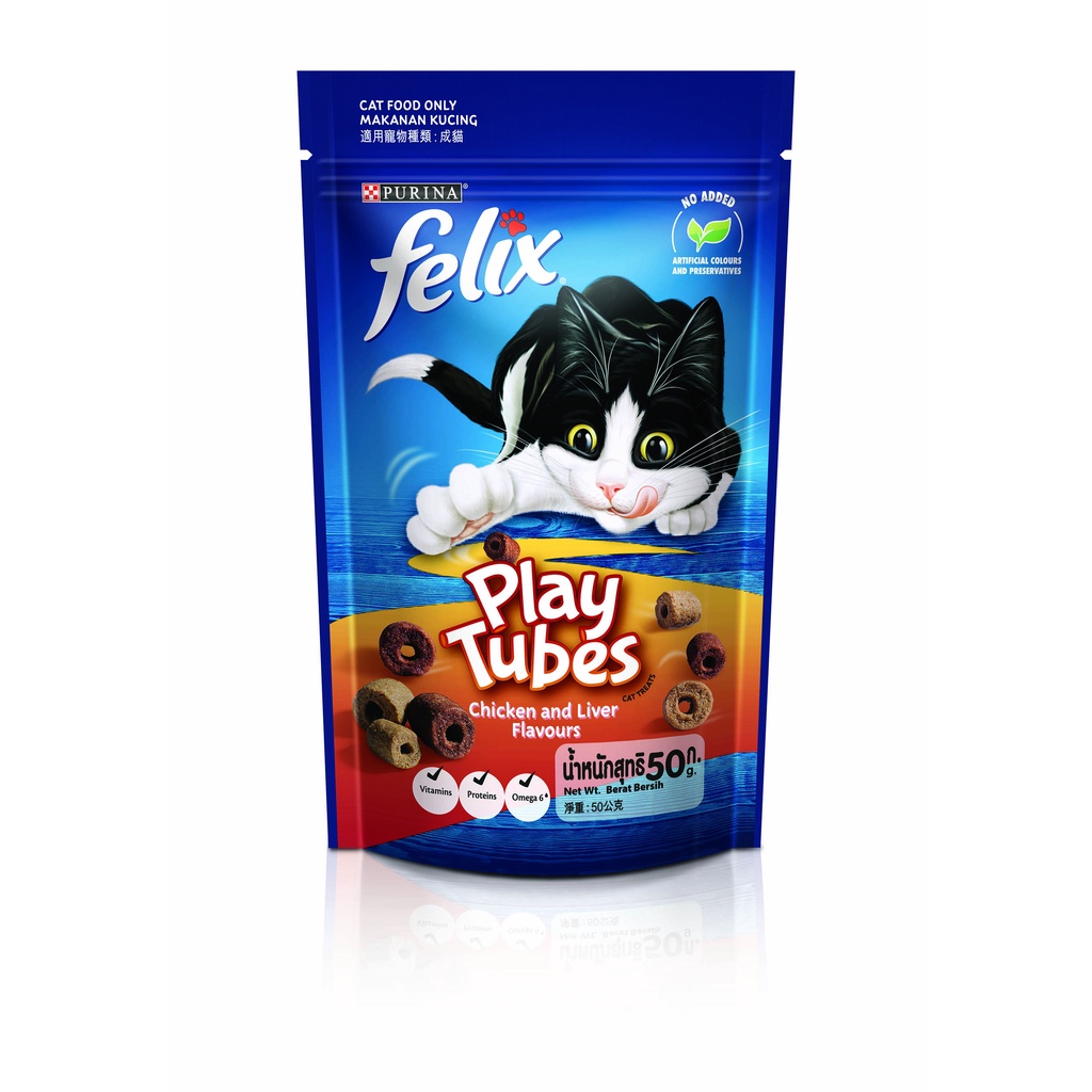 Felix Tubes Felix Party mix เฟลิกซ์ ขนมแมวแสนร่อย 50 กรัม หลายรสชาติให้ ...