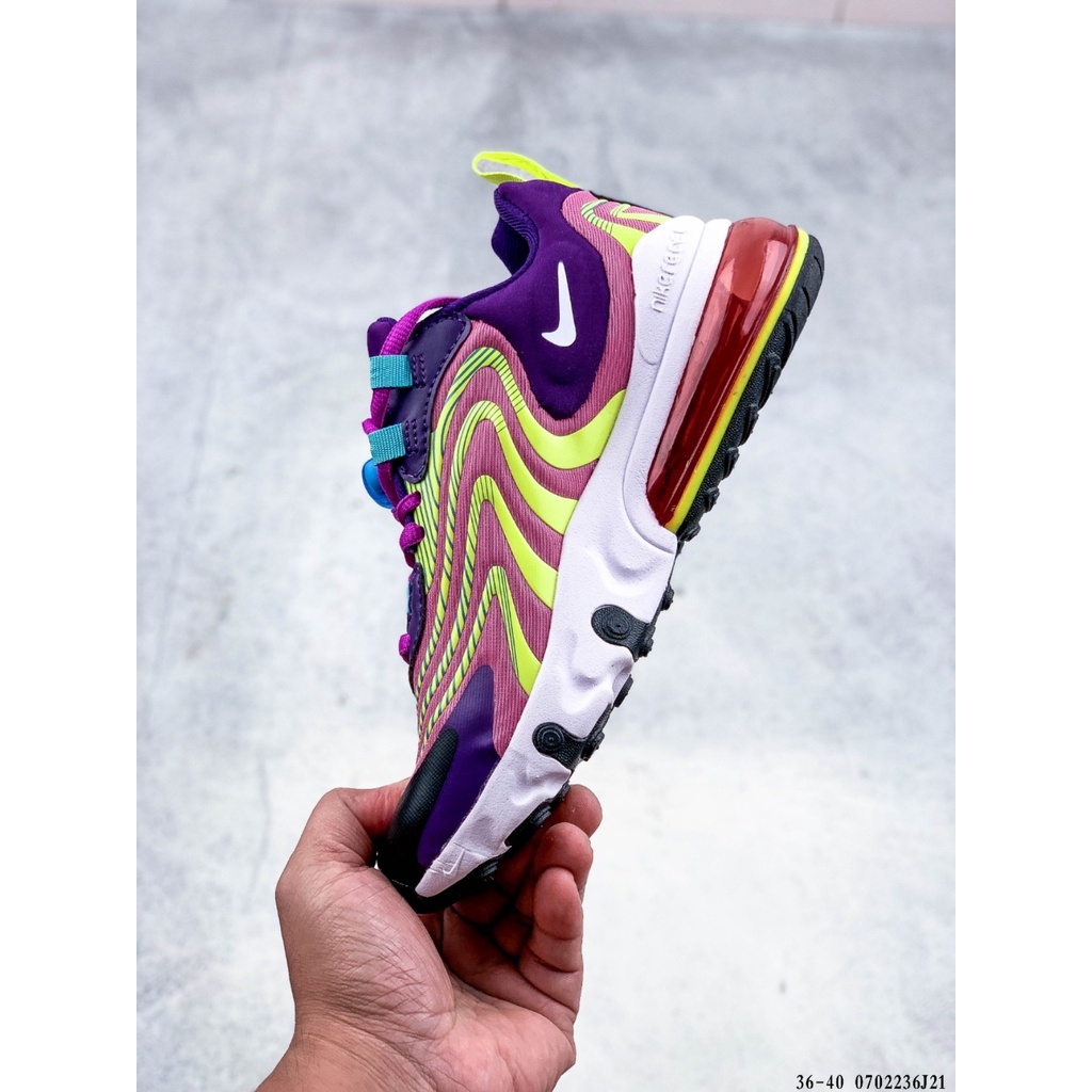 Nike Air Max 270 PLUS YY สามรุ่น React air cushion รองเท้าผ้าใบกัน ...