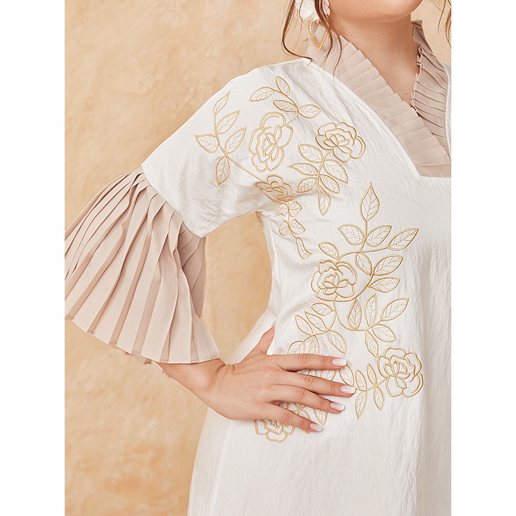 TOLEEN Plus Size Luxury Elegant Women Dress Vintage Embroidery Floral ...