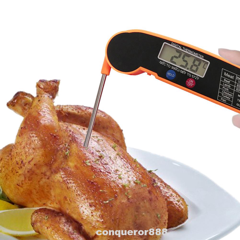 Food Thermometer Digital Stainless Steel Kitchen Cooking Probe Meat ...